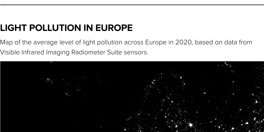 Light pollution in Europe - Infogram