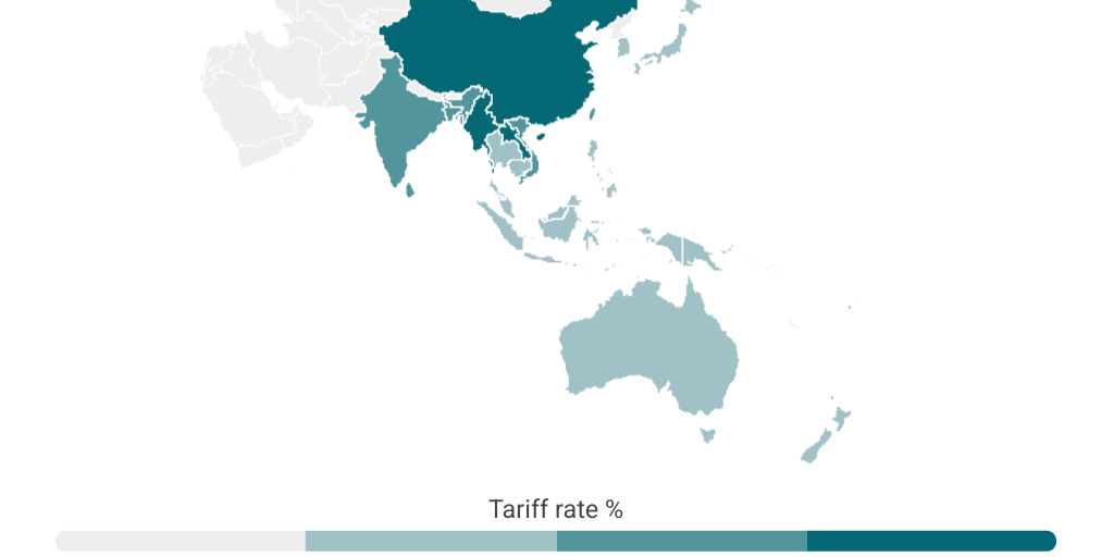 reciprocal tariff on APAC countries (Aug 2025) by Lexology Pro - Infogram