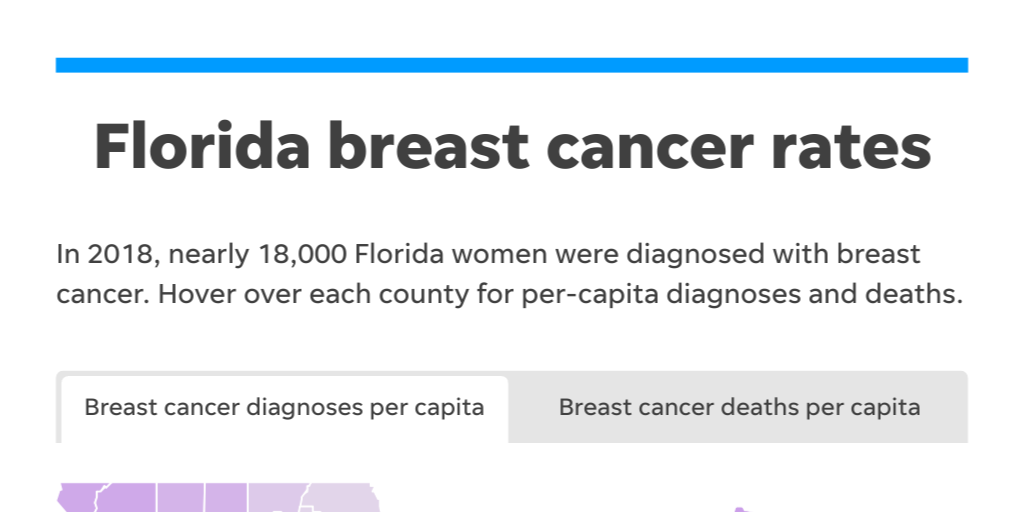 Florida breast cancer rates map by Treasure Coast - Infogram