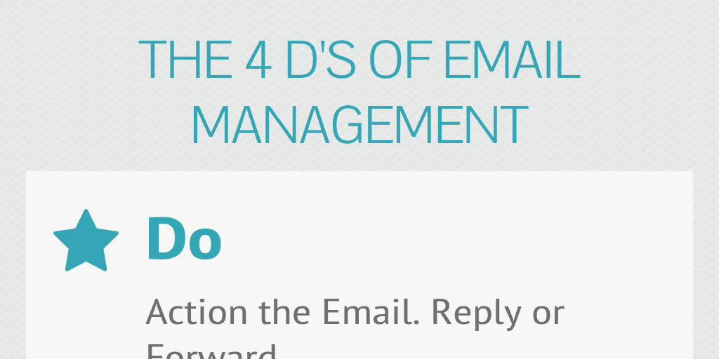 The 4 D's of Email Management by dtayl20 - Infogram