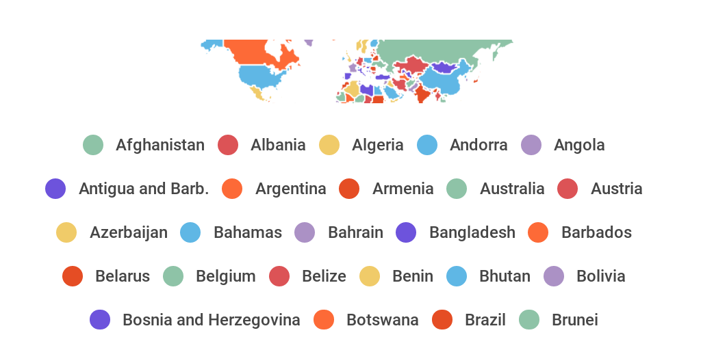 World Map Heatmap By Natisha Gudala Infogram