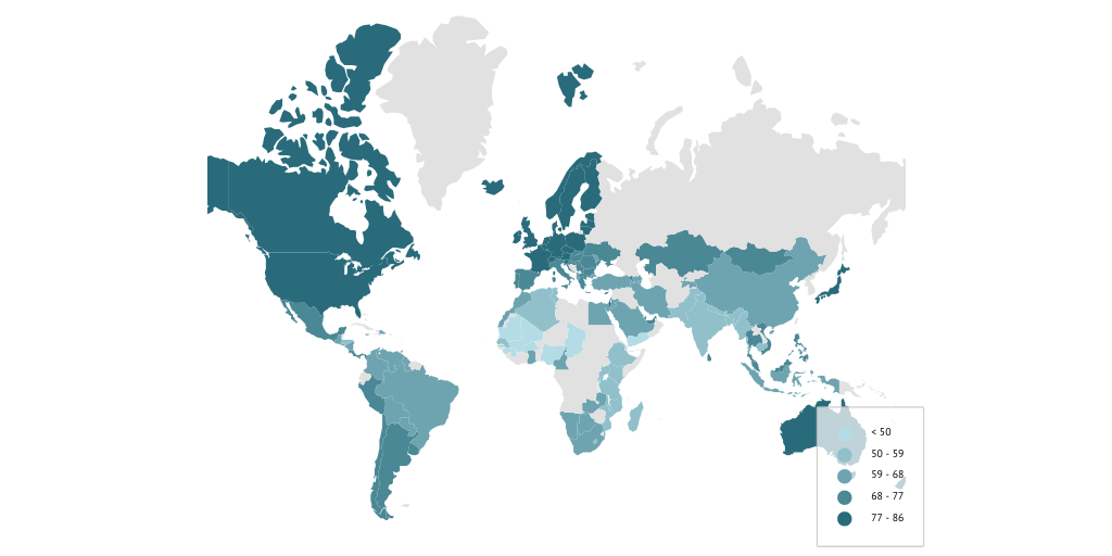 Sample: Sample Map: The Human Capital Index by Ghaleb Fawzi - Infogram