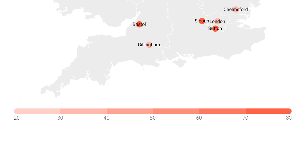 BTR map July 2022 average disposal time - Infogram