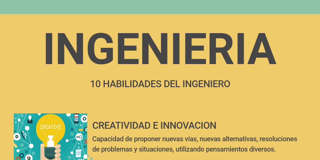 Copy: 10 HABILIDADES DE UN INGENIERO by Ricardo Castañeda - Infogram
