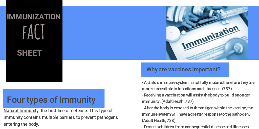 Immunization Fact Sheet by Heidi Misner - Infogram
