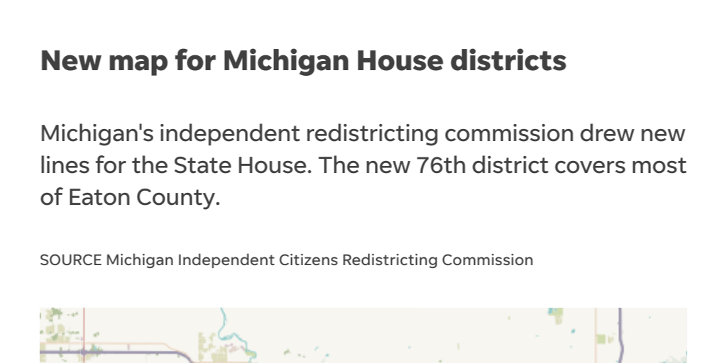 Map of Michigan's 76th House district - Infogram