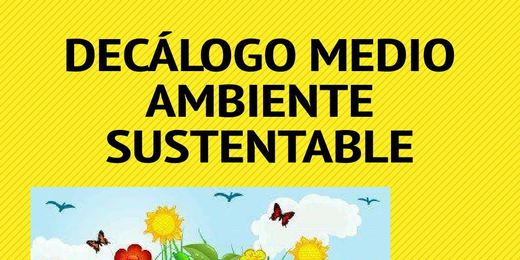 Decálogo Medio Ambiente Sustentable By Nych Infogram