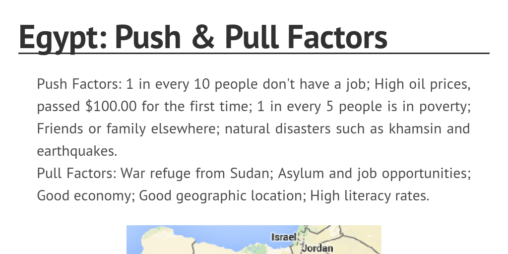 Egypt Push and Pull Factors - Infogram