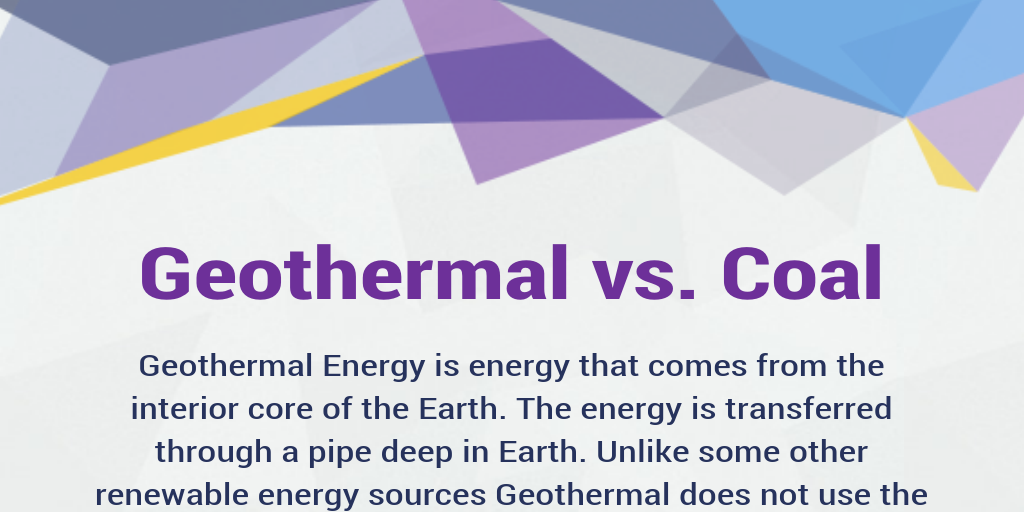Geothermal vs. Coal by fmk - Infogram