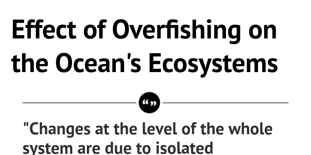 Effect of Overfishing on the Ocean's Ecosystems - Infogram