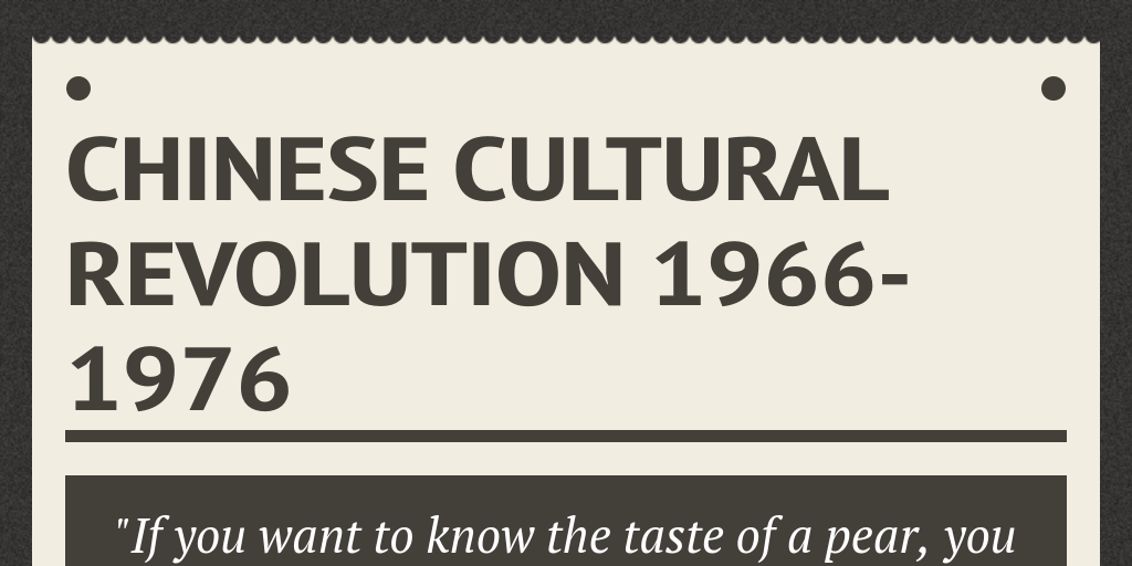 CHINESE CULTURAL REVOLUTION 1966-1976 - Infogram