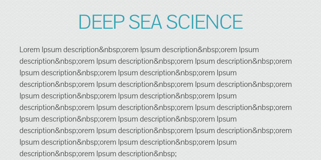 DEep Sea Science by tboesenk - Infogram